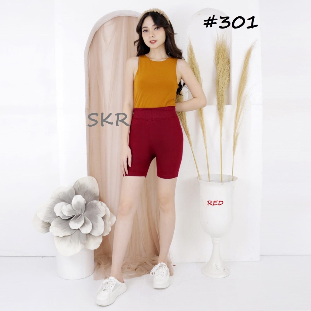 Jual CELANA HOTPANTS WANITA HIGHWAIST / LEGGING PENDEK 3per4 / LEJING MURAH | Shopee Indonesia