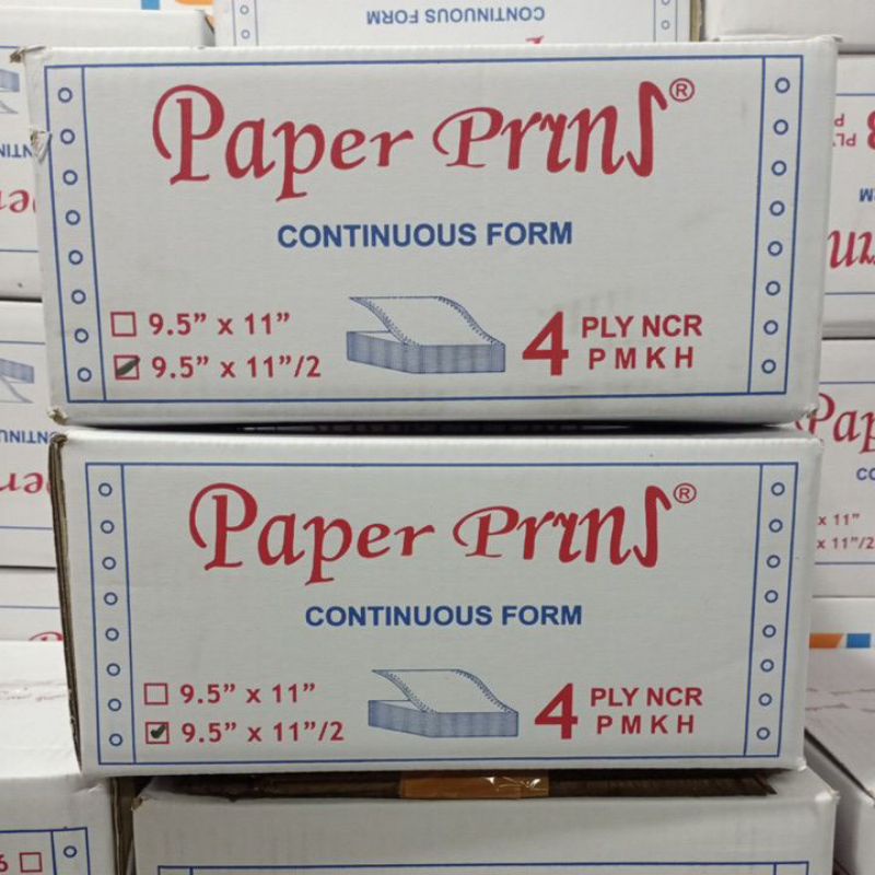 Jual CONTINUOS FORM PAPER PRYNS 91/2 X 11/2 4PLY WARNA(KHUSUS INSTAN ...