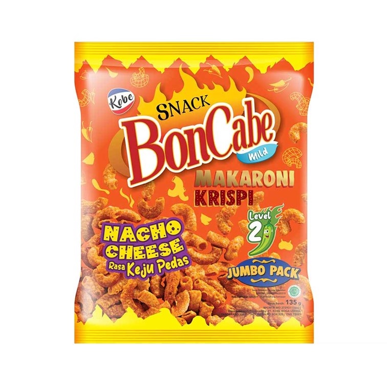 Jual Kobe Snack BonCabe Makaroni Krispi Nacho Cheese 135 g | Shopee ...
