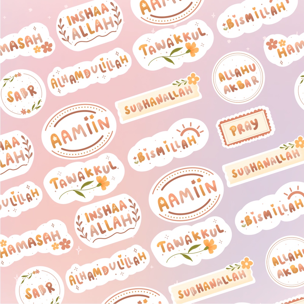 Jual 1 PCS QUOTE ISLAMIC by Fromkeydee | Aesthetic Sticker Estetik ...
