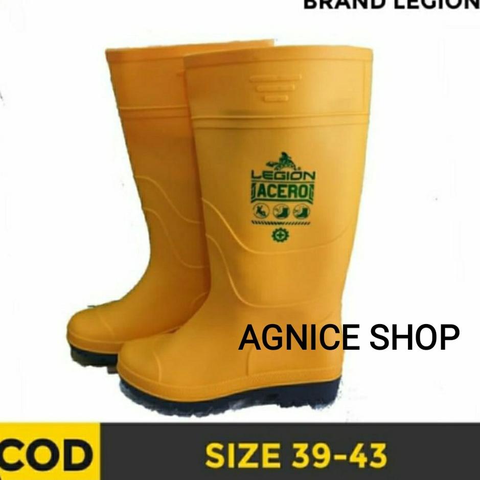 Jual Hadir Terbaru Sepatu Boot Safety Proyek ACERO TANPA BESI Rain Boot ...
