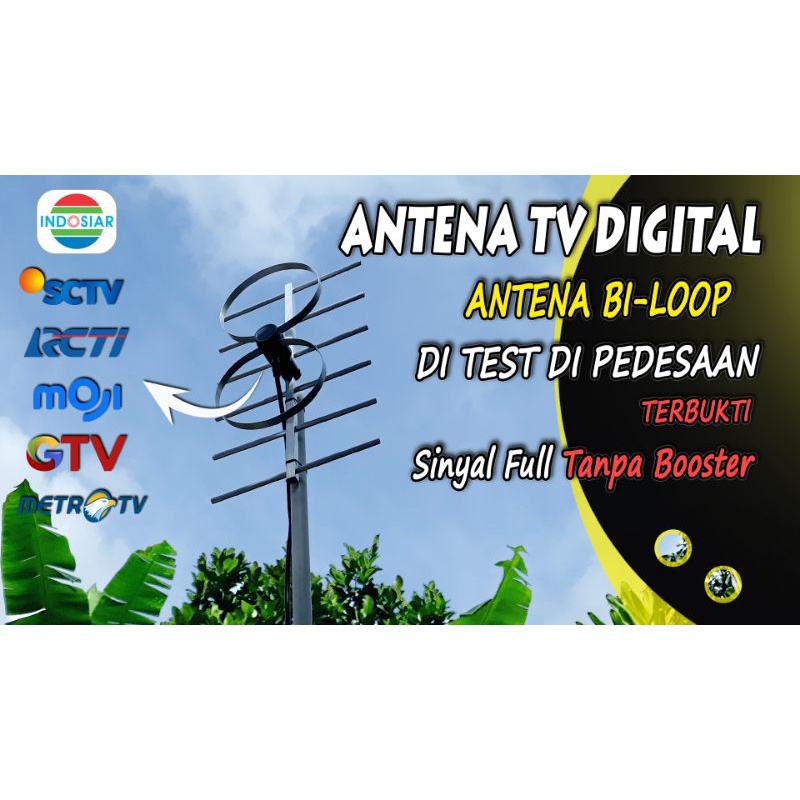 Jual Antena TV Digital Bi-Loop Terastrial DVB-T2 | Shopee Indonesia