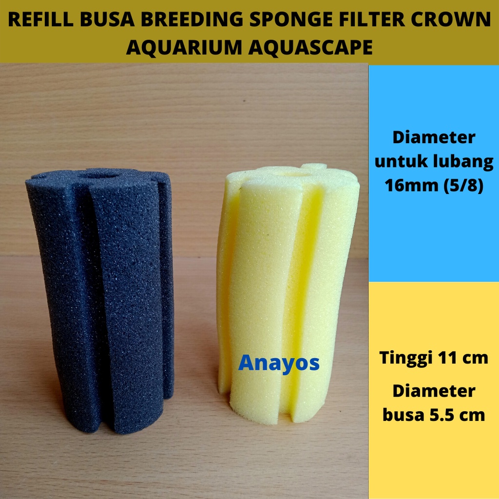 Jual Refill Busa Breeding Sponge Filter Crown Aquarium Aquascape ...