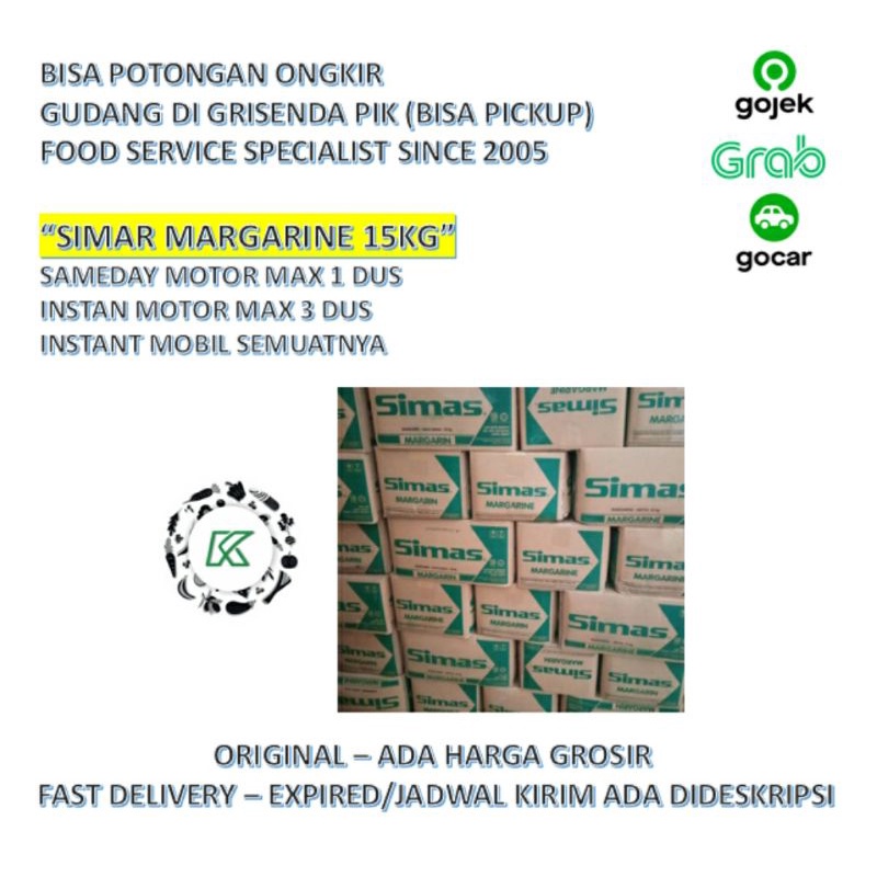 Jual Simas Margarine Mentega Kiloan 15kg DUS | Shopee Indonesia