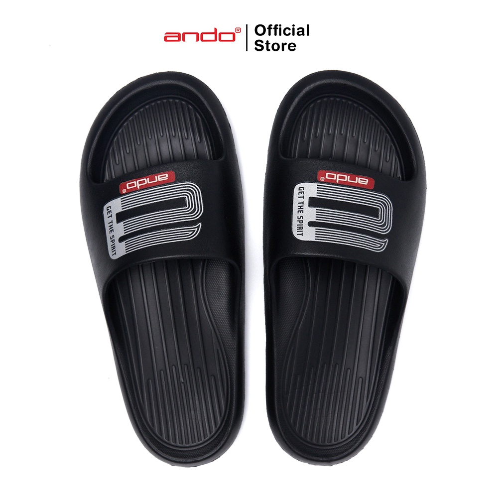Jual Ando Official Sandal Selop Slip On Relax Pria Dewasa - Hitam ...