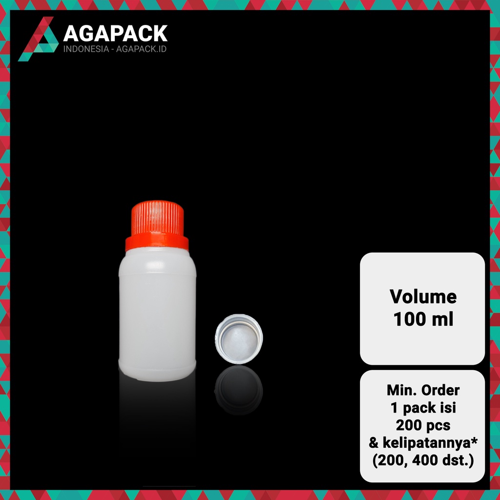 Jual Botol Agro 100 ml Labor 100ml Plastik HDPE Natural / Putih | Shopee Indonesia