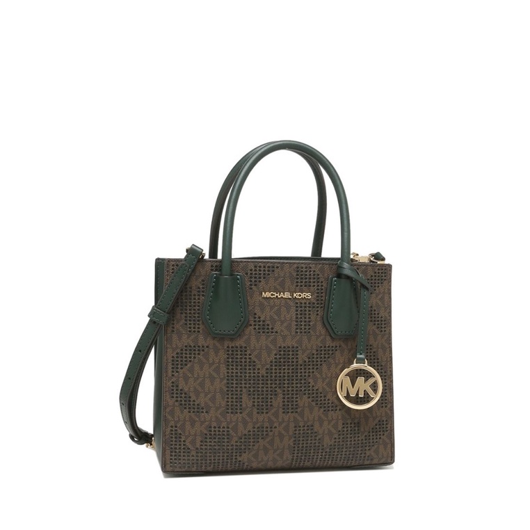 Jual MICHAEL KORS Mercer Medium Messenger in Signature Racing Green ...