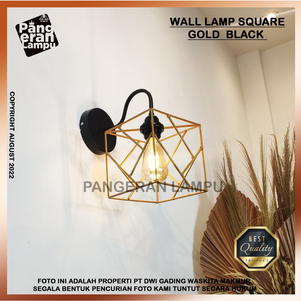 Jual LAMPU DINDING WALL LAMP MINIMALIS INDUSTRIAL TYPE SQUARE PANGERAN ...