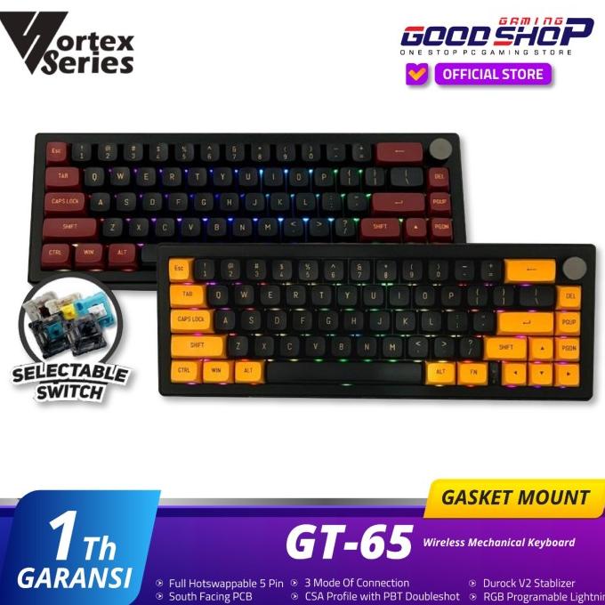 Jual VortexSeries GT-65 Wireless Mechanical Keyboard Gasket Mount ...