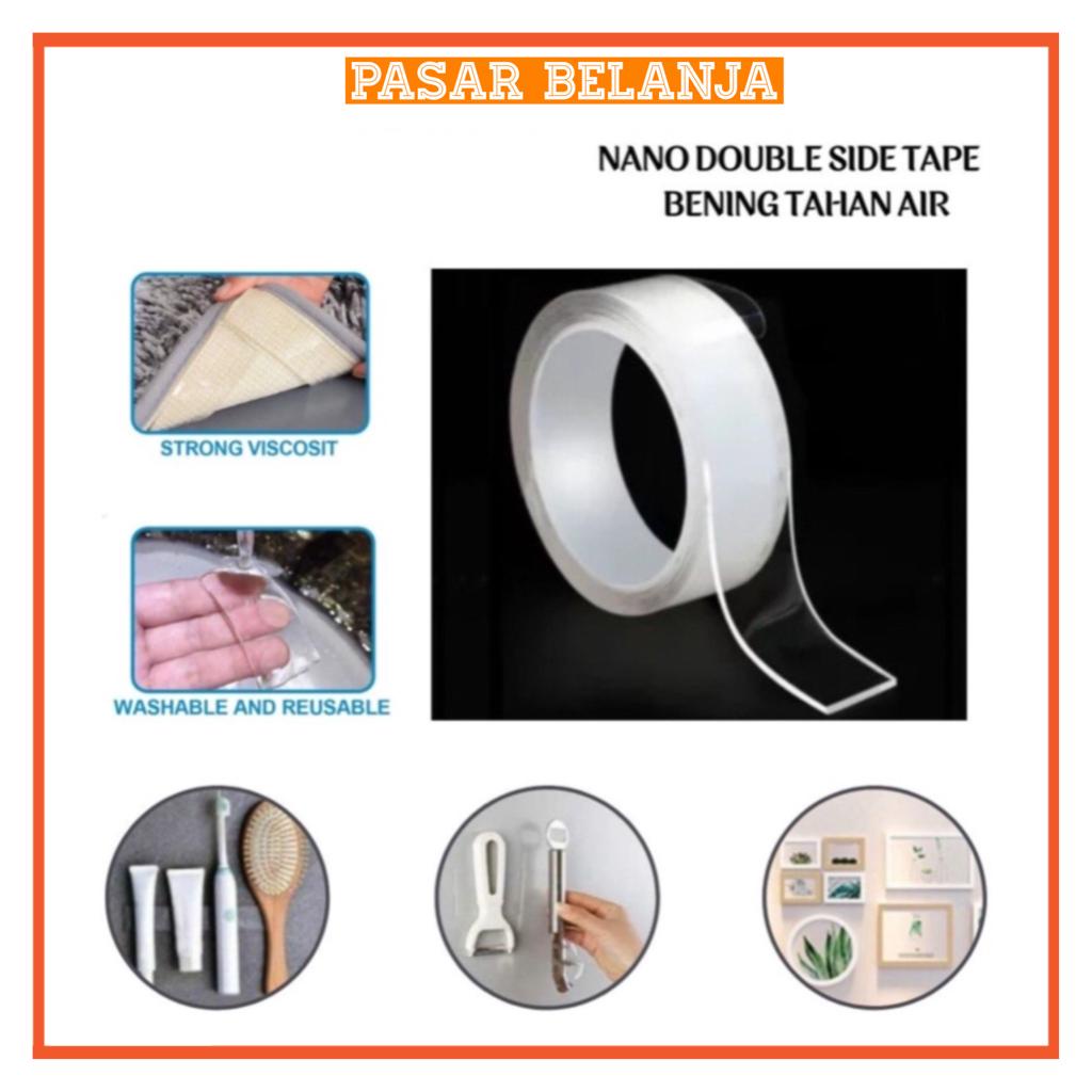 Jual P133088 Lem Isolasi Selotip Dinding Transparan 1mm x 1mtr | Shopee ...