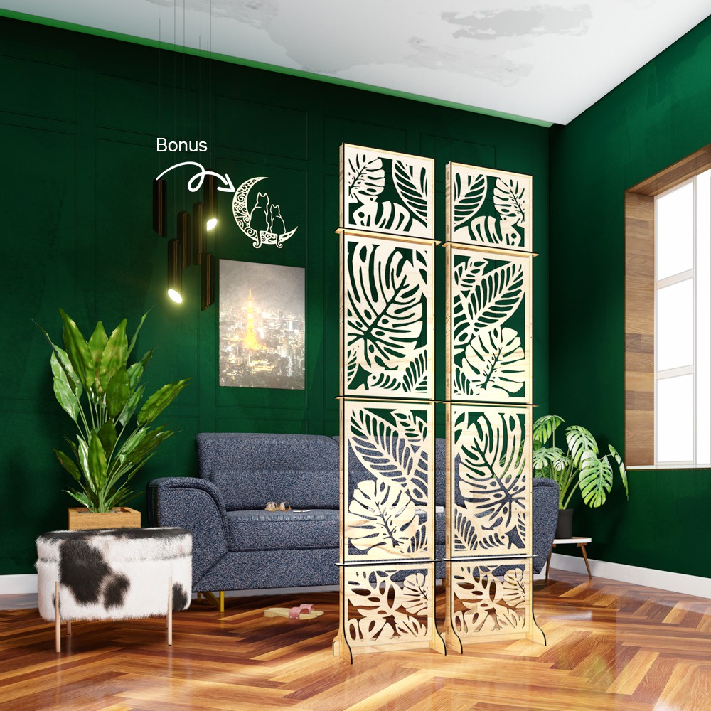 Jual Hiasan Pemisah Ruangan / Skat Ruangan Lasercut Decor 2 Set Motif ...