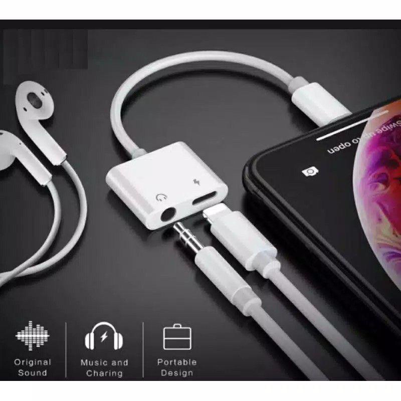 Jual Splitter Lightning Iphone Fast Charging Audio Jack Mic Adaptor ...