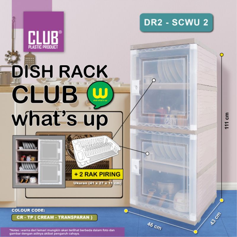 Jual DR2 SCWU2 - Rak Piring Club 4 Susun Transparant / Dish Rak Plastik ...