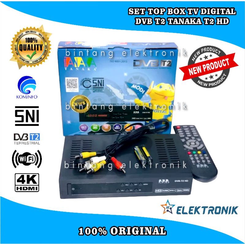 Jual Set Top Box STB TV Digital DVB T2 TANAKA T2 Plastik GARANSI RESMI ...