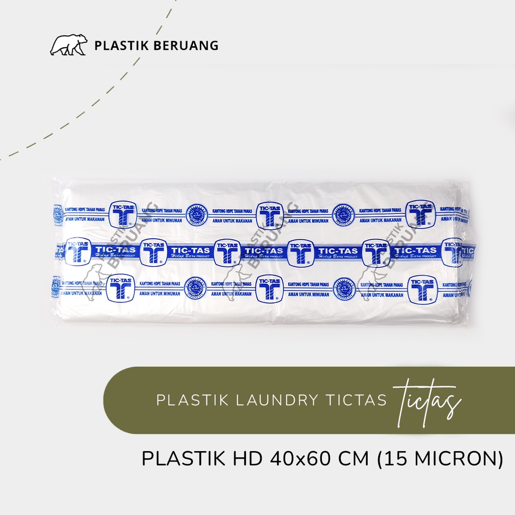 Jual Plastik Laundry 40 x 60 Tictas HD Isi 100 Tebal 15 Micron Plastik ...