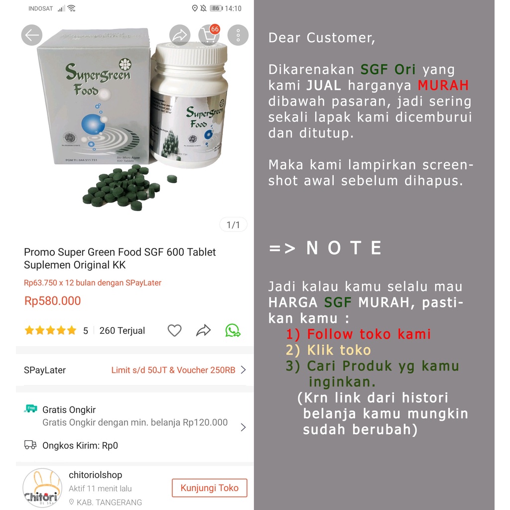 Jual Super Green Food SGF 150 600 Tablet Suplemen Imun Tubuh Original KK | Shopee Indonesia