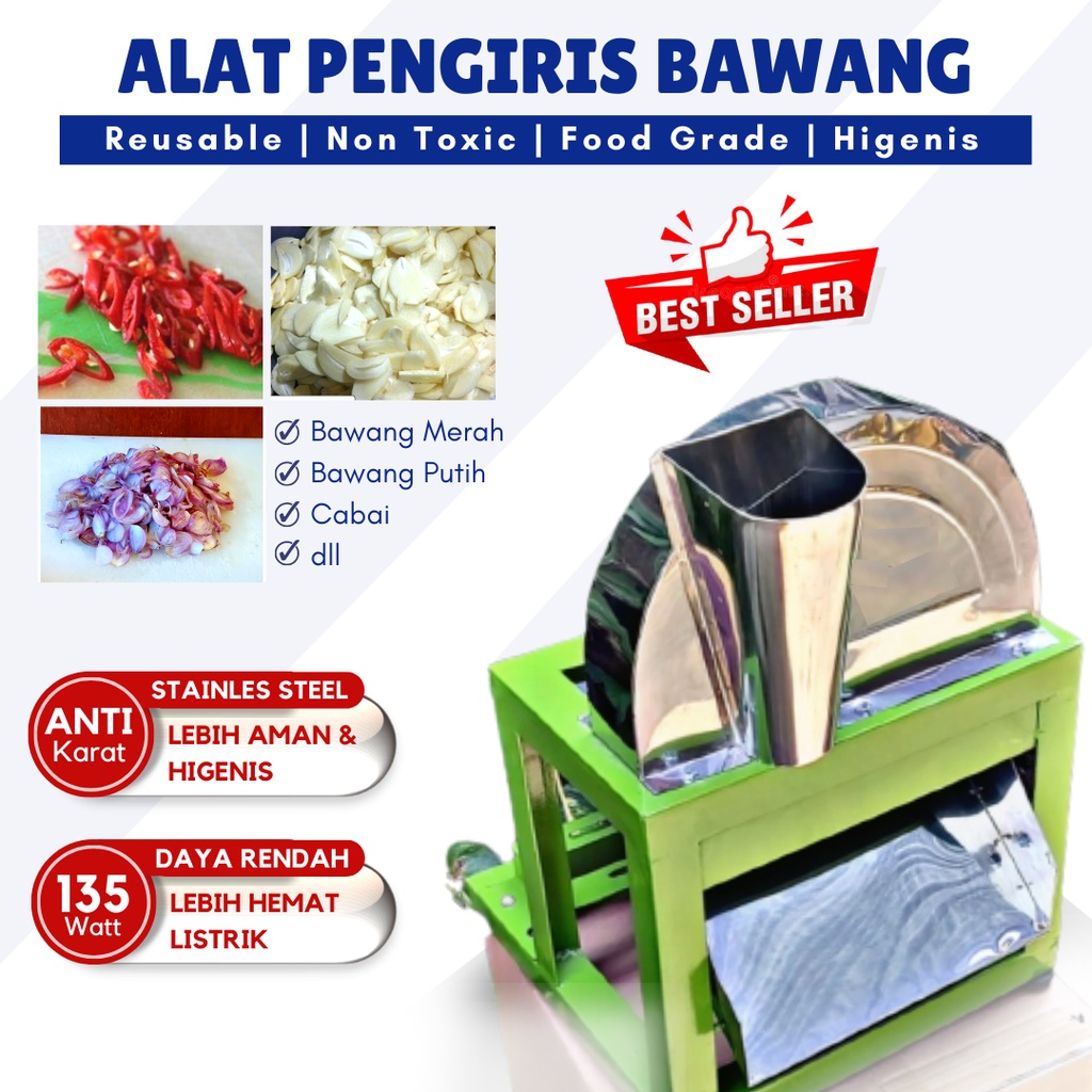 Jual MESIN RAJANG PENGIRIS BAWANG MERAH PUTIH LISTRIK ALAT PEMOTONG ...