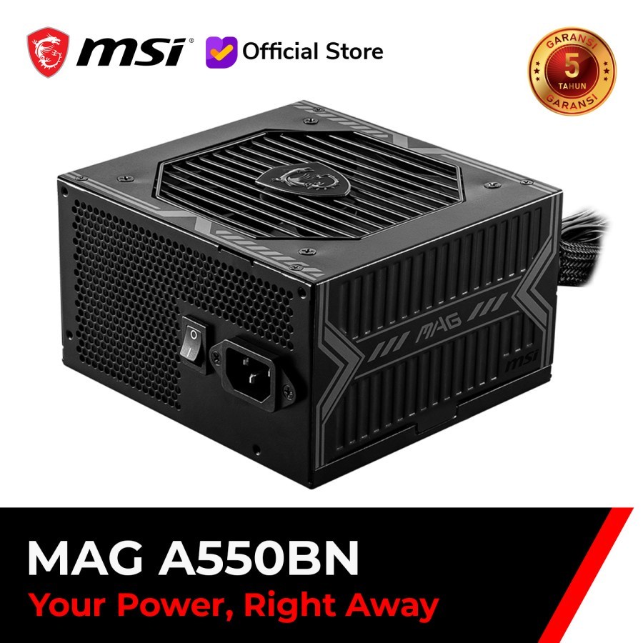Jual Power Supply / PSU MSI MAG A550BN (550W) 80+ Bronze | Shopee Indonesia