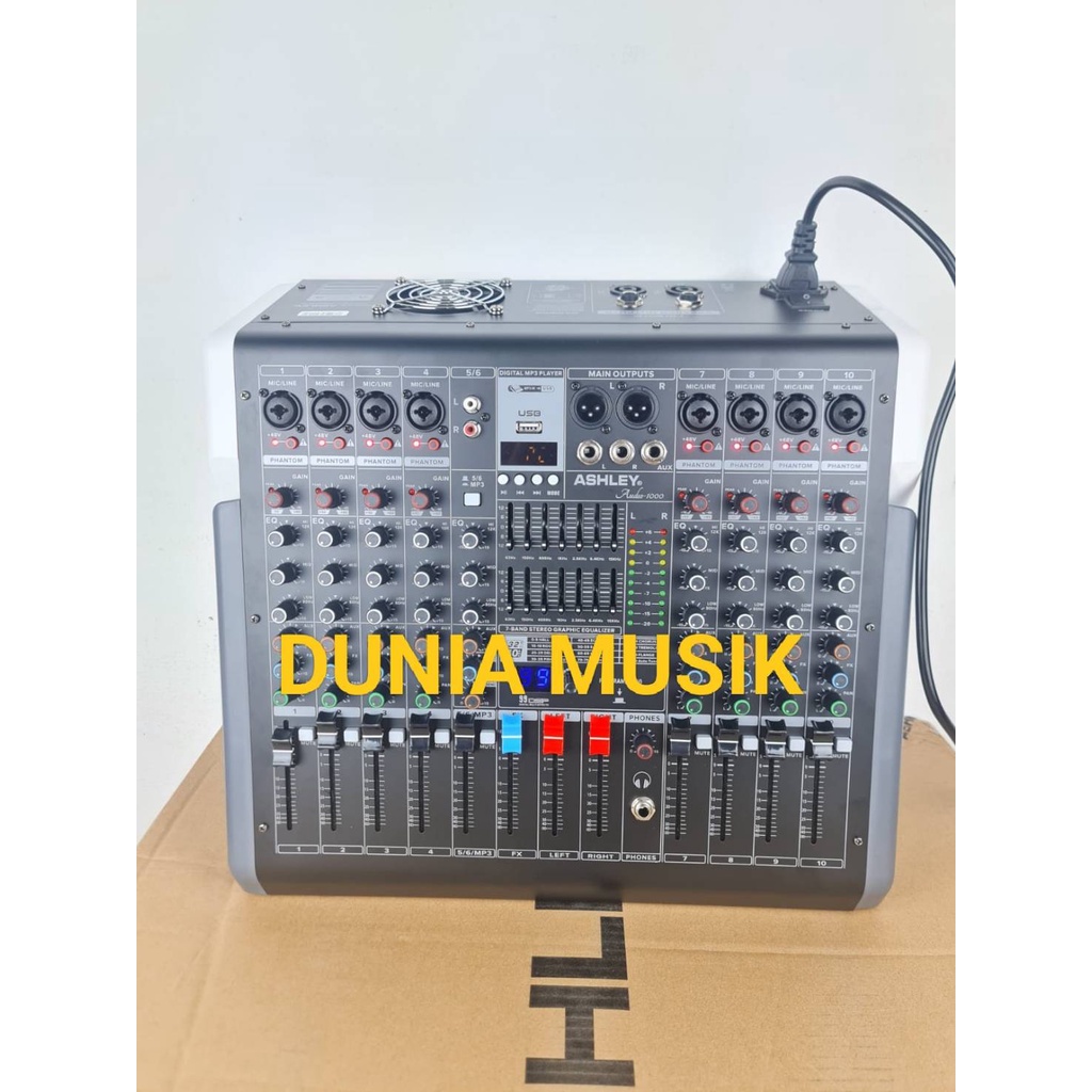 Jual POWER MIXER ASHLEY AUDIO 1000 AUDIO1000 10 CHANNEL ORIGINAL ...