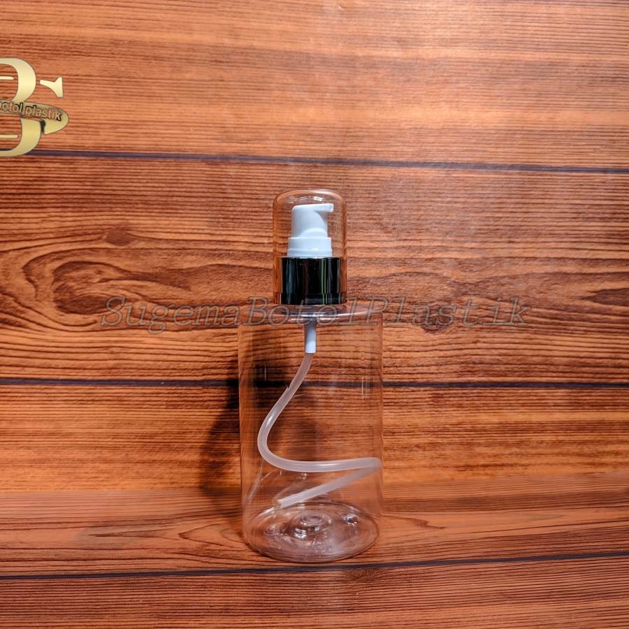 Jual botol pump treatment gold 250ml rf dioli tutup gold botol bening | Shopee Indonesia