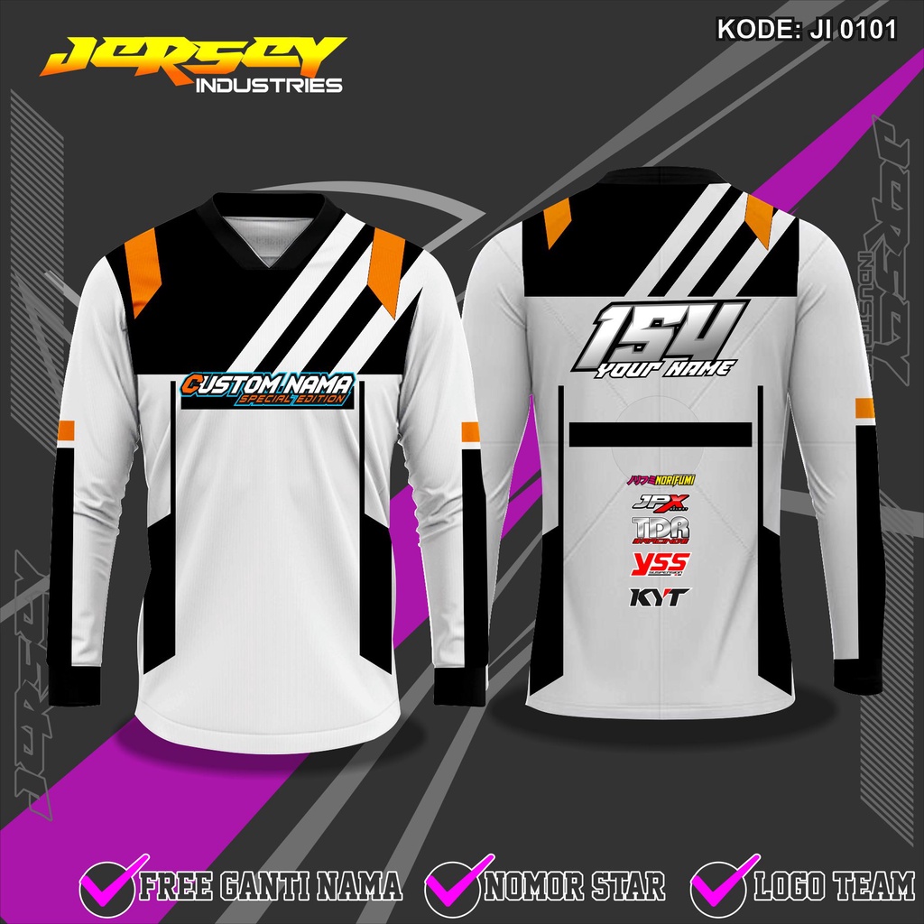 Jual Jersey Balap Lengan Panjang Desain keren - Bisa Tambah Nama Dan ...