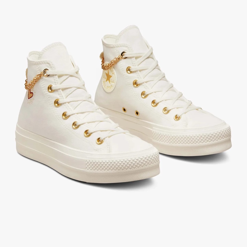 Jual Sepatu Sneakers Wanita CONVERSE CT AS Lift High Gold Chain ...