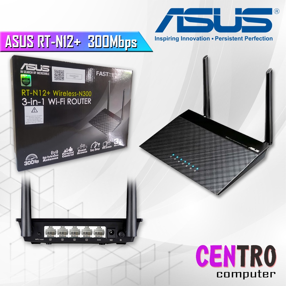 Jual ASUS RT-N12+ Wireless 300Mbps 3-in-1 Router | Shopee Indonesia