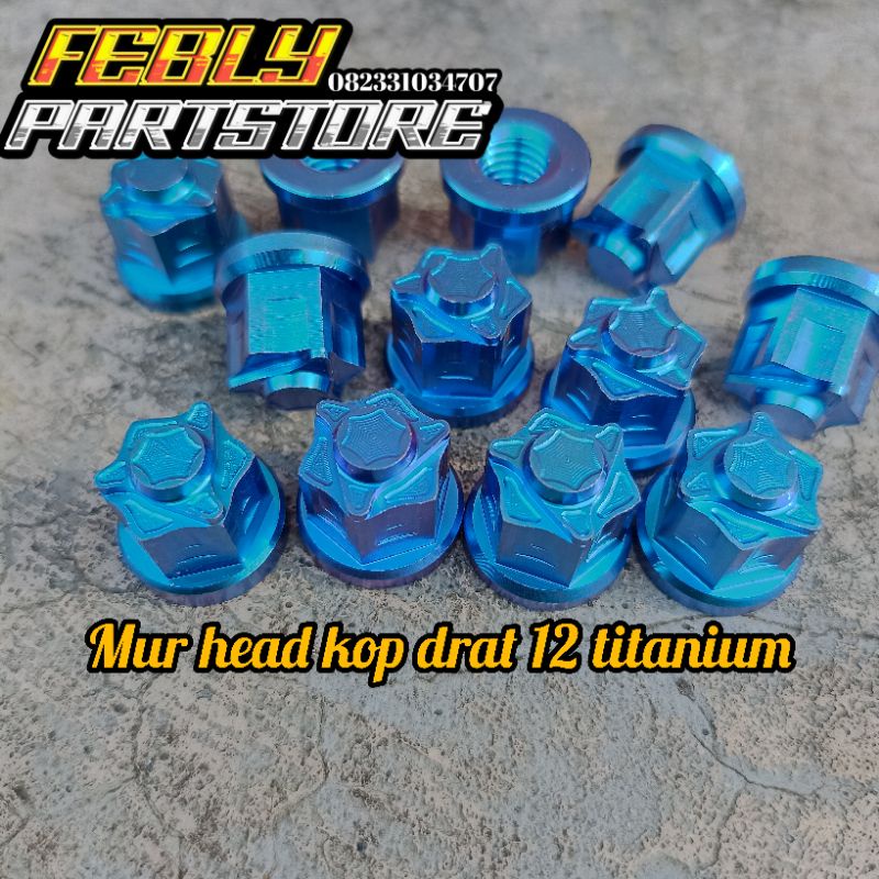 Jual MUR TITANIUM MUR HEAD TITANUM DRAT 12 MUR HEAD KOP TITANIUM MUR 12 ...