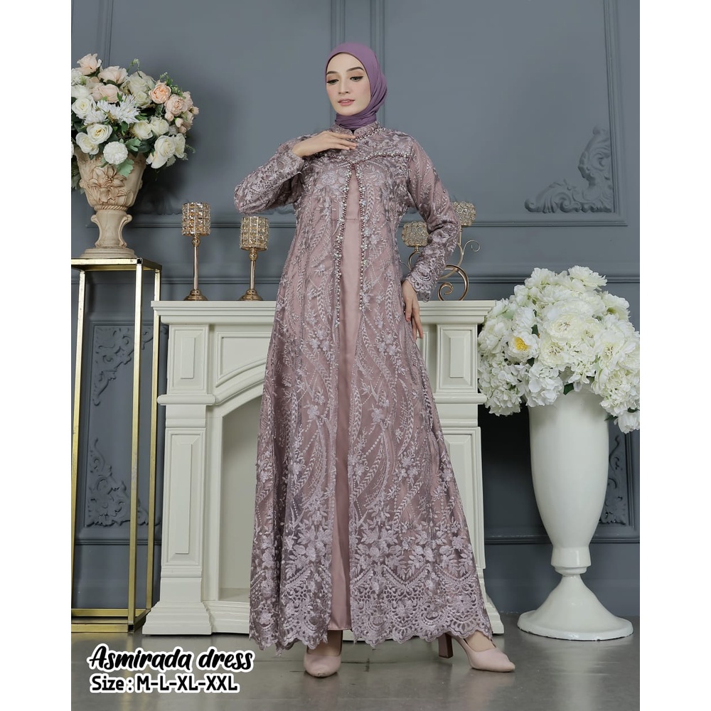 Jual ASMIRALDA DRESS PAYET MEWAH / GAMIS REGINA 2 BROKAT TULLE / GAMIS ...