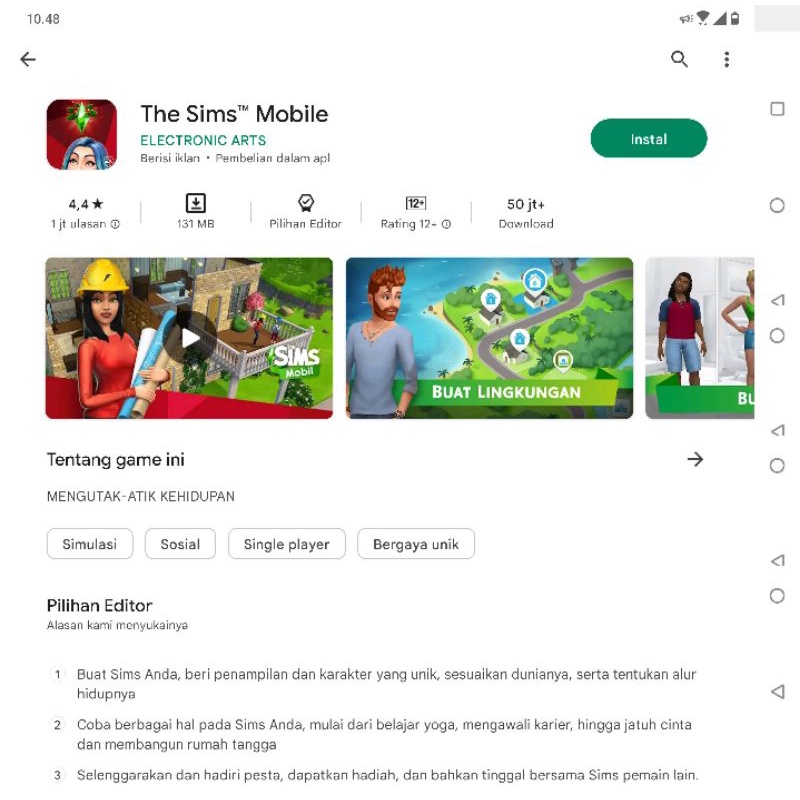 Jual (ORIGINAL 100%) The Sims Mobile Game Legal Bergaransi Aman PRODUK ...