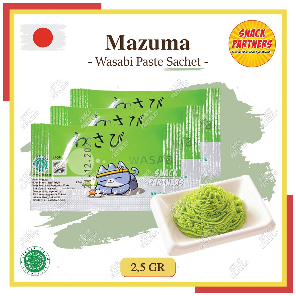 Jual MAZUMA Wasabi Paste / Neri Wasabi Pasta Sachet 2,5 GR - Bumbu ...