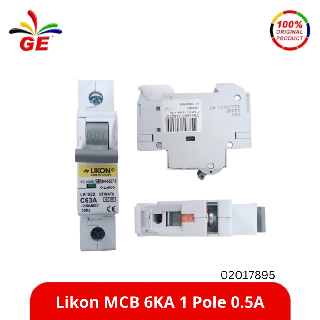 Jual LIKON - MCB 6KA 1 Pole 0.5A 02017895 | Shopee Indonesia