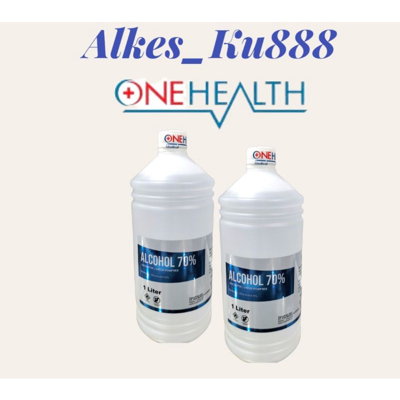 Jual Alcohol 70% 1 Liter Onehealth/Pembersih Luka/Antiseptik Luka ...
