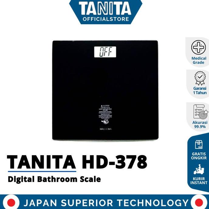 Jual Tanita Timbangan Badan Digital HD - 378 Digital Scale (Black ) | Shopee Indonesia