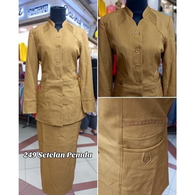 Jual Baju Seragam Dinas Pns Pemda Asn Guru Khaki Putri Pakaian Dinas Murah! | Shopee Indonesia