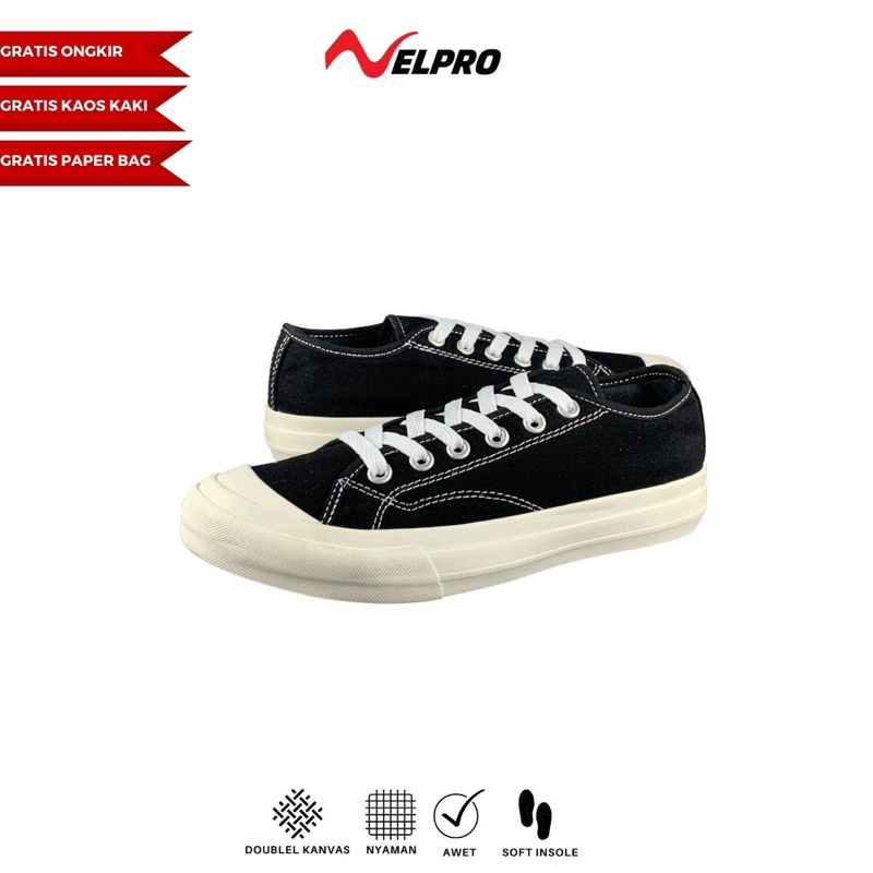 Jual Velpro Black White Vintage | Sepatu Original | Sepatu Pria ...