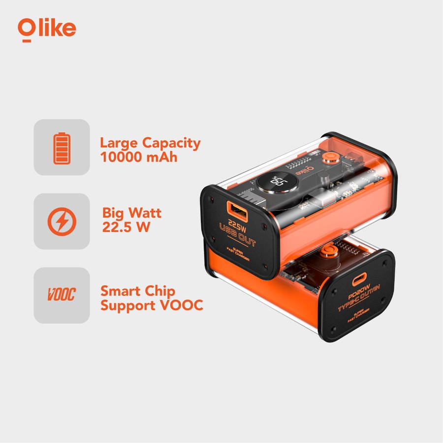 Jual Olike Powerbank 10000mAH Fast Charging LED Battery Display P5 ...