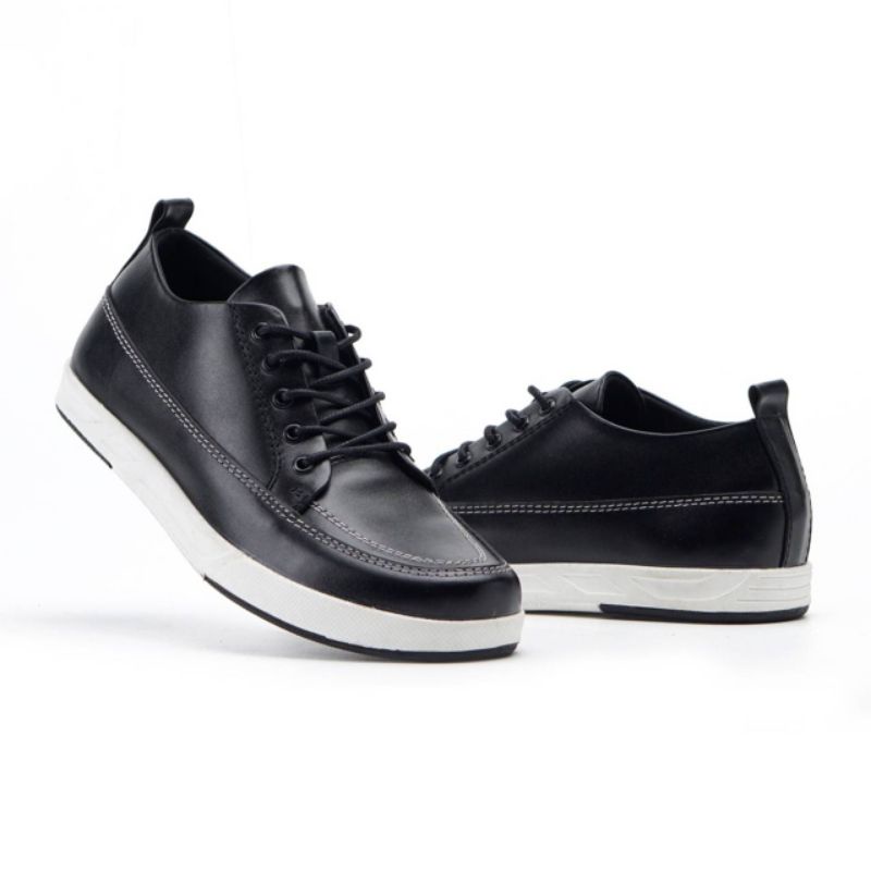 Jual SULTAN FOOTWEAR X JERRICK BLACK | Sepatu Kasual Sneakers Kets Pria Kulit Asli Hitam ...