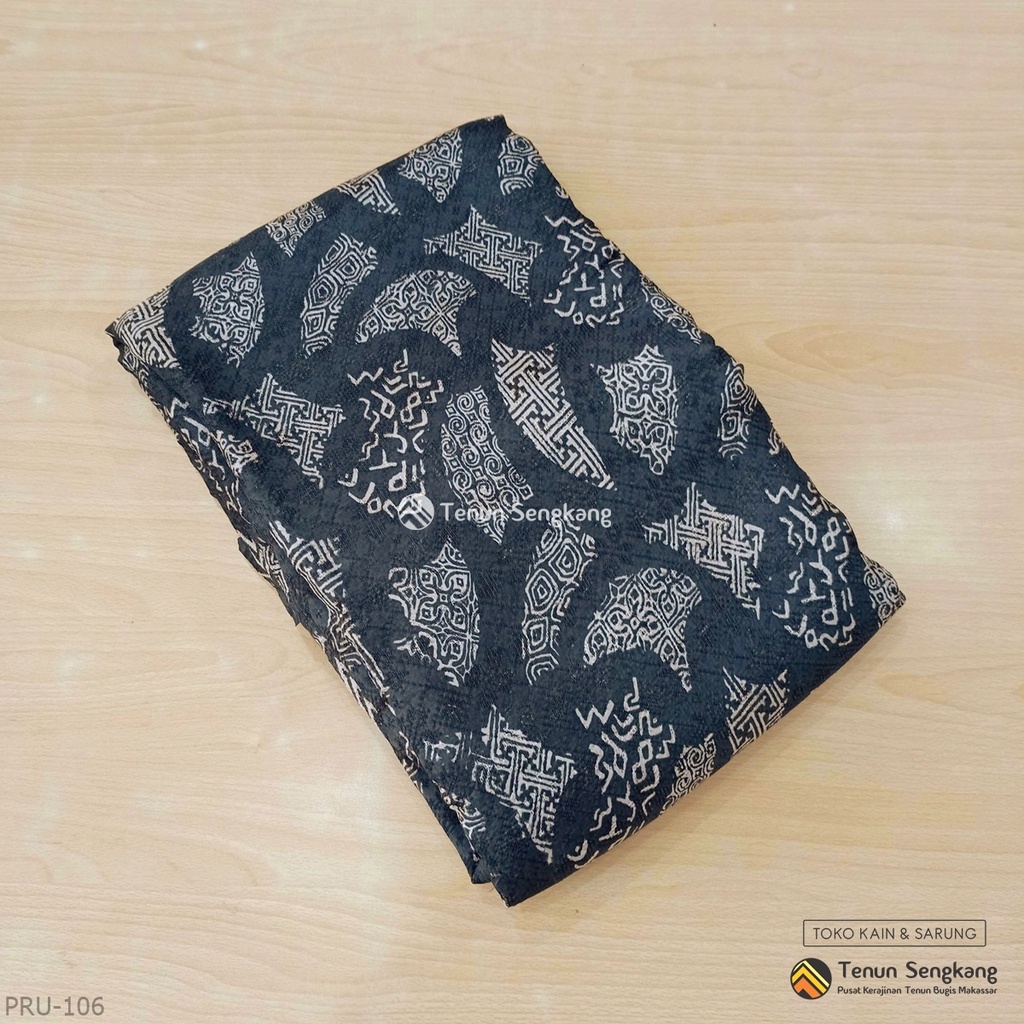 Jual Kain Tenun Dobby Batik Sutra Bugis Makassar Abu Abu Tua - Tenun ...