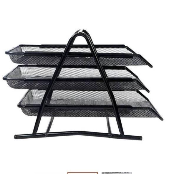 Jual RAK DOKUMEN KERTAS BESI 3 SUSUN / ELEVATED TRAY 3 TINGKAT | Shopee ...
