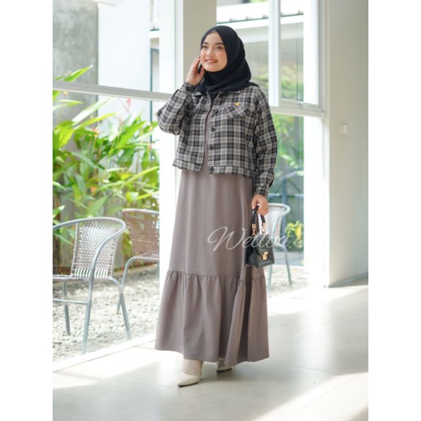 Jual dress mix outer zara kotak | Shopee Indonesia