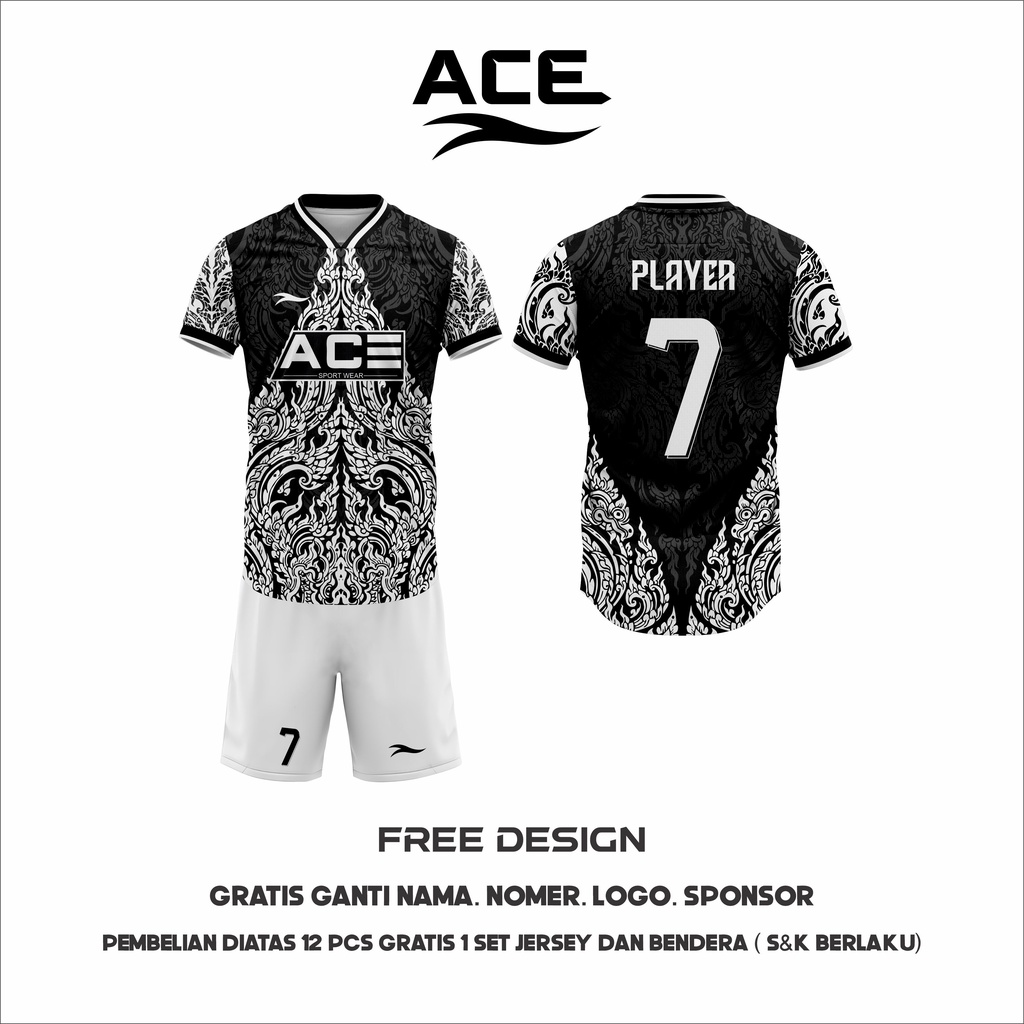 Jual JERSEY MOTIF BATIK HITAM KEREN DESAIN BISA CUSTOM | Shopee Indonesia
