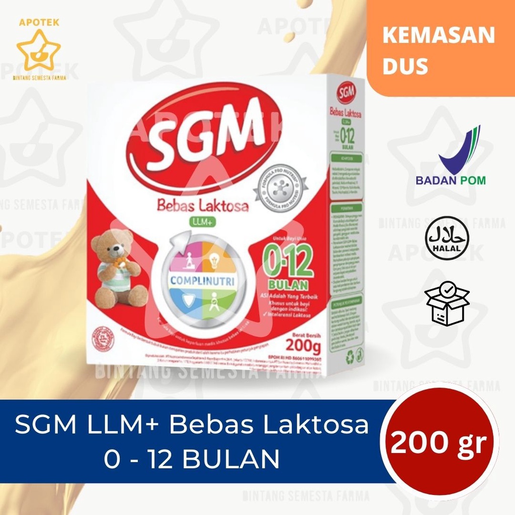 Jual SGM LLM 200gr Susu Bebas Laktosa LLM+ | Shopee Indonesia