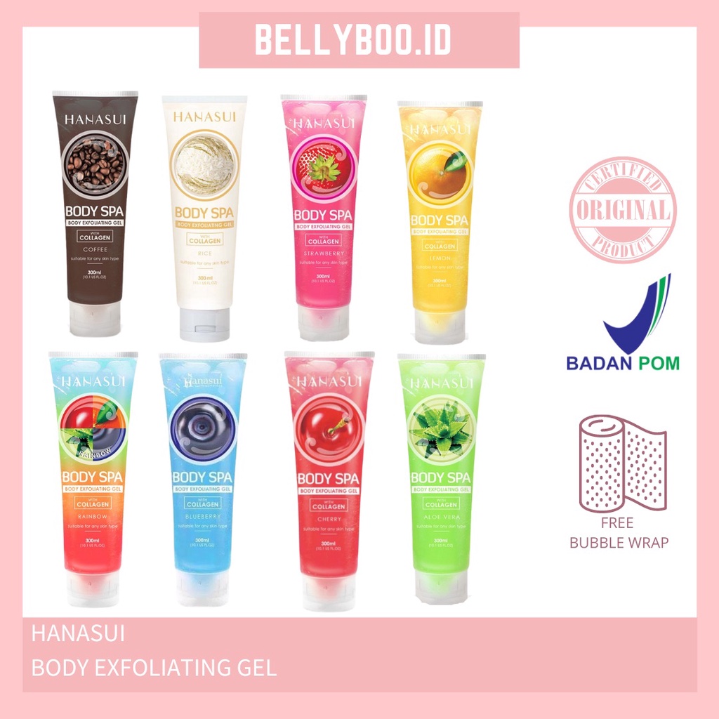 Jual HANASUI Body Spa Exfoliating Gel With Collagen | Gel Perontok Daki Mencerahkan Kulit ...