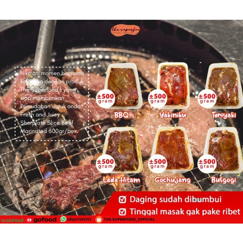 Jual Daging Sapi Us Shorplate Marinasi Beef Slice | Shopee Indonesia