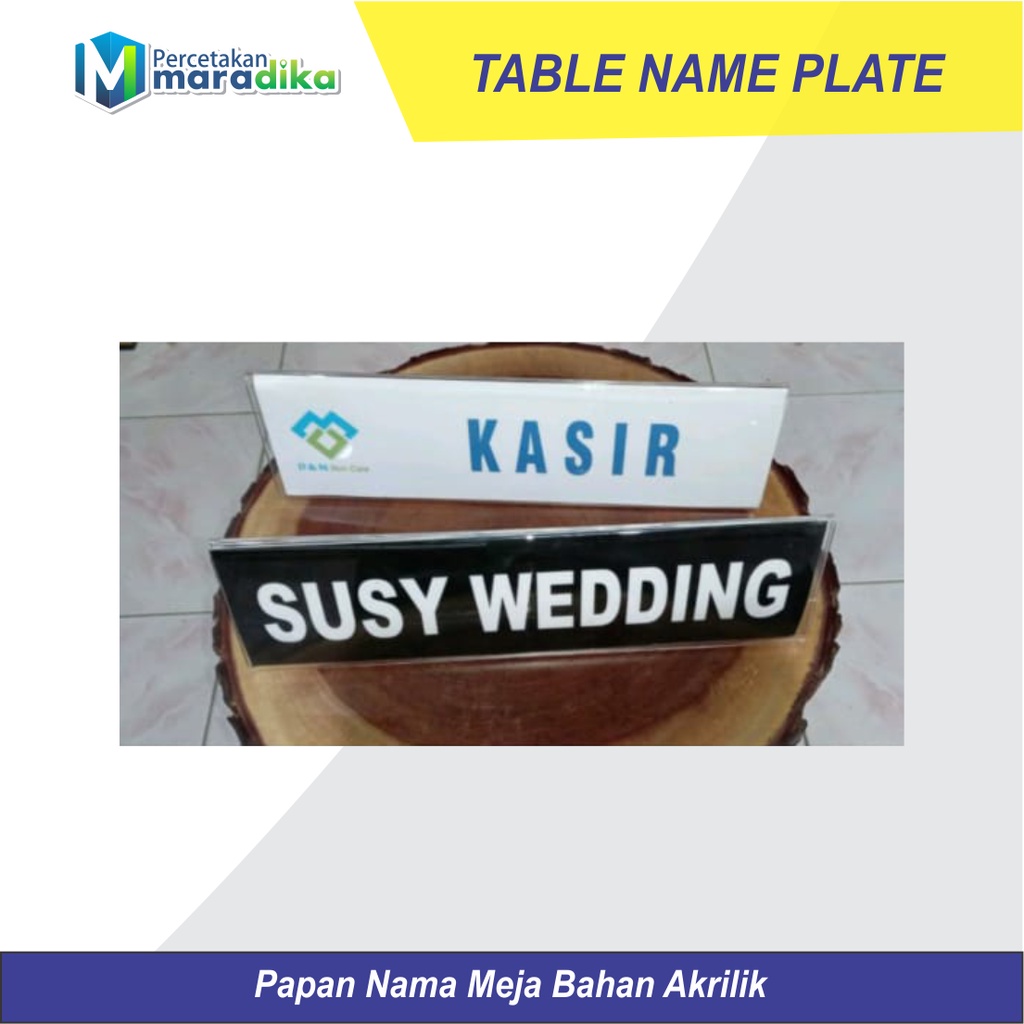 Jual 7cm x 30cm Table Name Plate/Papan Nama Meja Akrilik Plus Tulisan ...