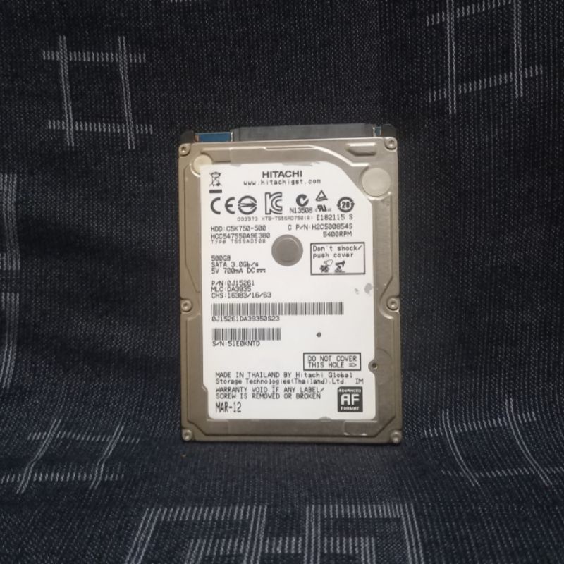 Jual HDD Laptop 500GB Hardisk Laptop 500GB Internal Laptop | Shopee ...
