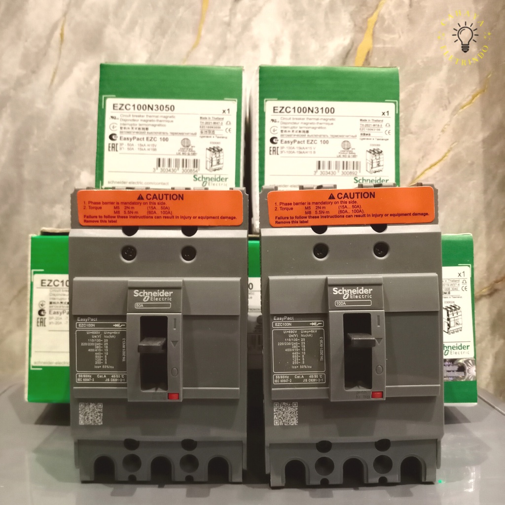 Jual MCCB EasyPact EZC100N 3P 50A100A SCHNEIDER | Shopee Indonesia