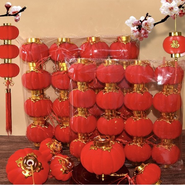 Jual Lampion imlek bludru / dekorasi chinese new year / deng long ...