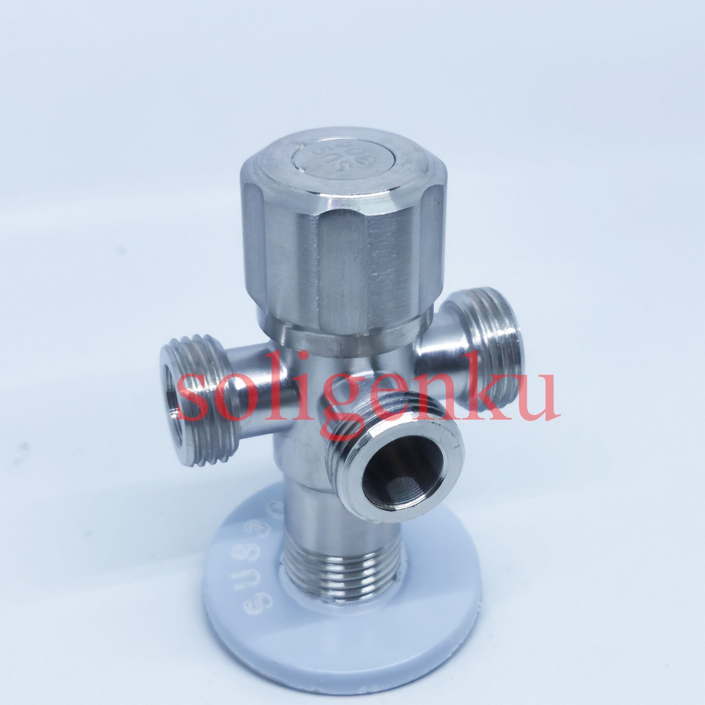 Jual Keran Stop Kran Air Toilet Kloset WC Jet Shower Cabang 3 Stop Kran ...